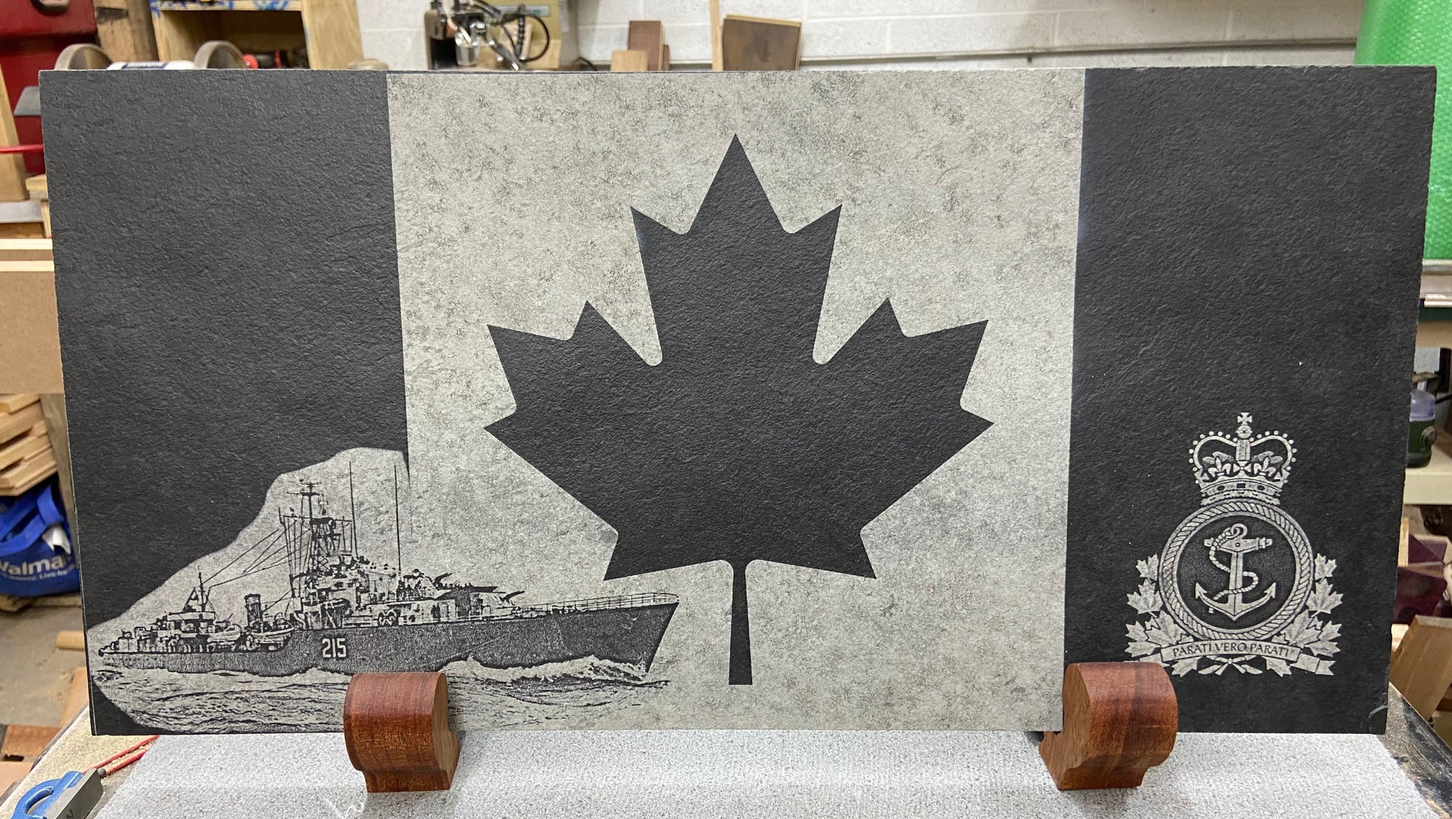 HMCS Haida on Canadian flag | buraswoodworking.com – Buraswoodworking